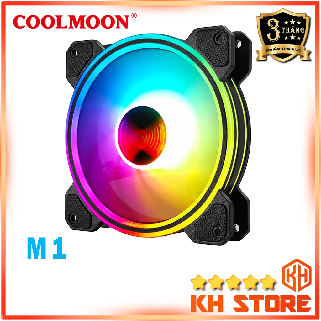 Quạt Tản Nhiệt, Fan Led RGB COOLMOON M1 - Đồng Bộ Hub Coolmoon | Shopee ...