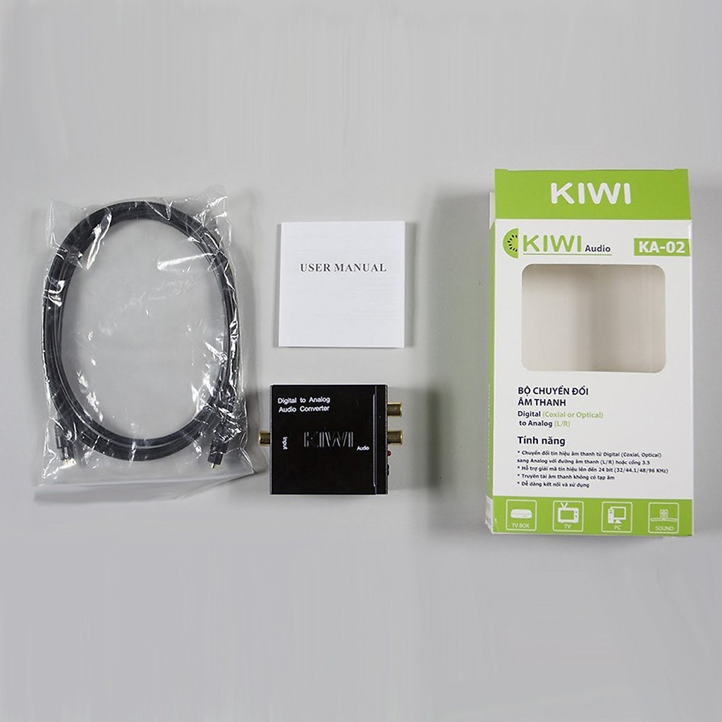 Bộ chuyển âm thanh TV 4K quang optical sang audio AV ra amply + Cáp ...