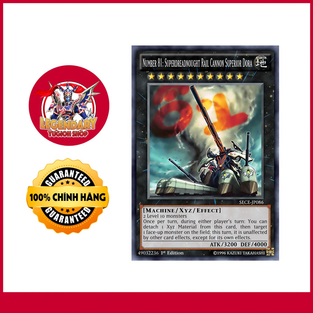 [Thẻ Bài Yugioh Chính Hãng] Number 81: Superdreadnought Rail Cannon Super Dora | Shopee Việt Nam
