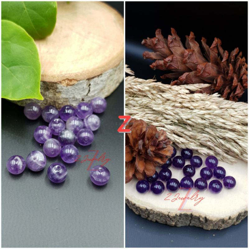 [Vip]1 hạt đá T.A Tím thiên nhiên 8ly, 10ly | Shopee Việt Nam