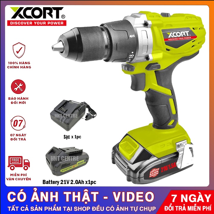 Máy Bắn Vít Pin 21V XCORT Gồm 1 Pin 1 Sạc Nhanh Kèm Túi Dụng Cụ | Shopee Việt Nam