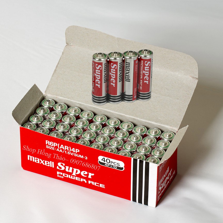 Pin Maxell AA - 1.5V - 40 viên = hộp | Shopee Việt Nam