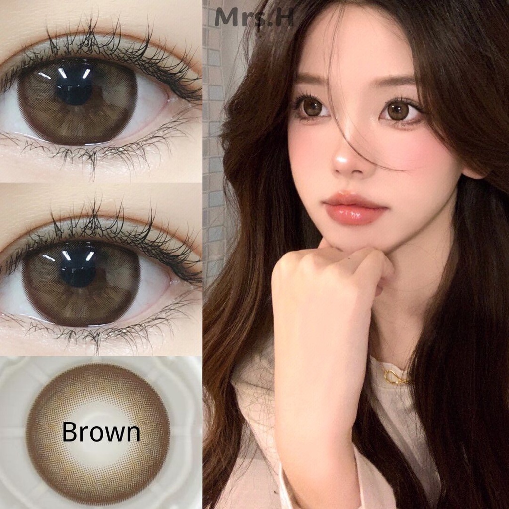 O2Girl contact lenses Flagship Shop kính áp tròng 2 miếng lens nâu tự ...