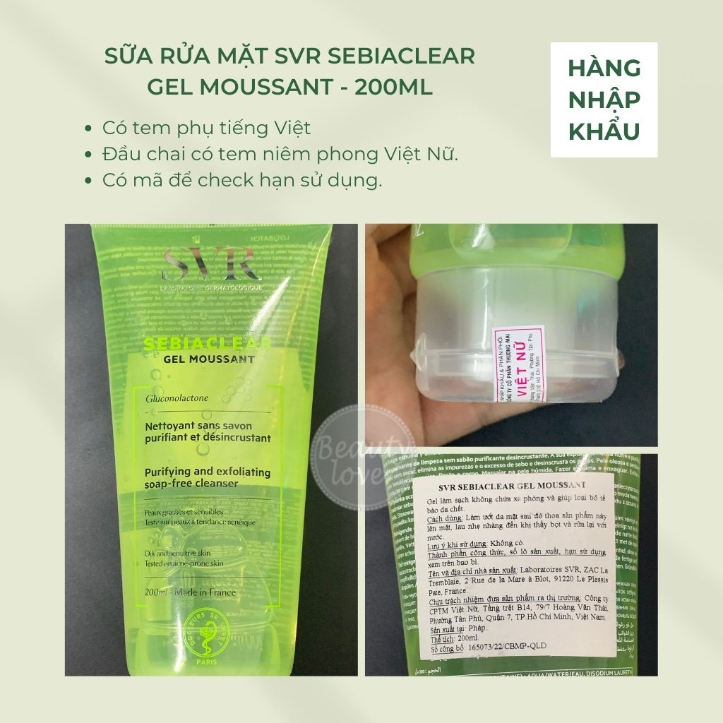 Sữa rửa mặt SVR sebiaclear gel moussant 400ml, srm svr 400ml - Beauty ...