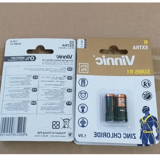 Pin LR1 Sum5 size N 1.5v Vinnic E90 AM5, LR1, SUM 5, pin R1 - vỉ 2 viên ...