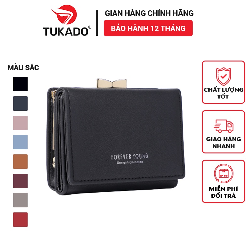 Ví Nữ Ngắn Mini Cầm Tay FOREVER YOUNG Đựng Tiền Gập 2 Nhỏ Gọn Nhiều ...