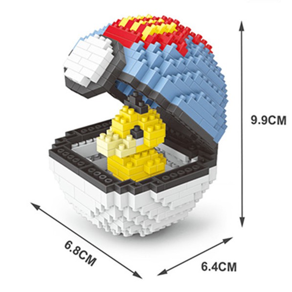 [Có Sẵn] Đồ Chơi Mô Hình Lắp Ghép, Mini Block - Bóng Pokeball+Pokemon ...