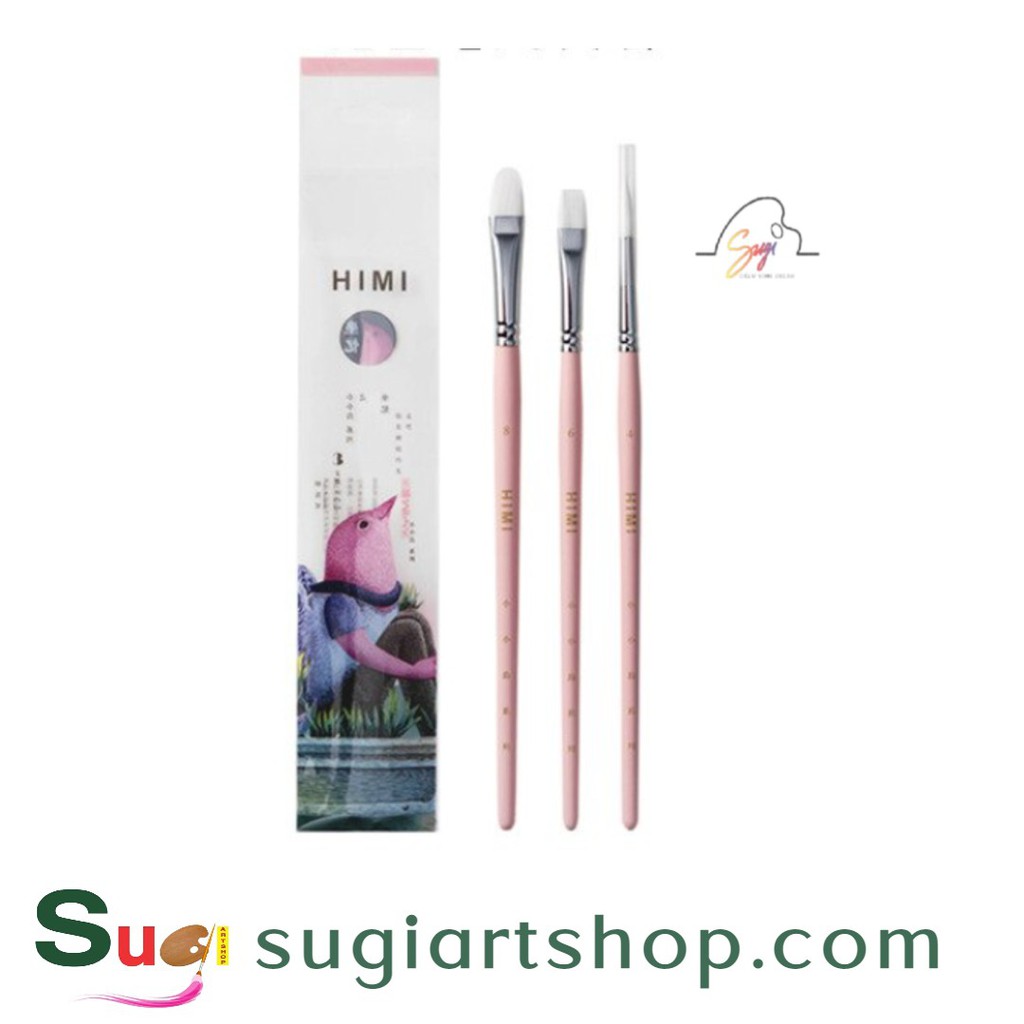 Bộ cọ vẽ Himi 3 cây, Cọ vẽ màu thạch Himi 3 cây [SUGI ART SHOP] | Shopee Việt Nam