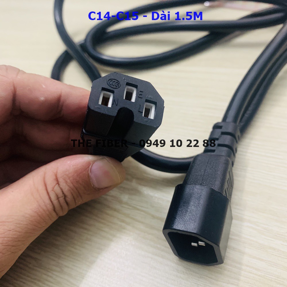 Dây nguồn C14-C15 dài 1.5M/2M 3x1.5mm2 3x1.0mm2 | Shopee Việt Nam