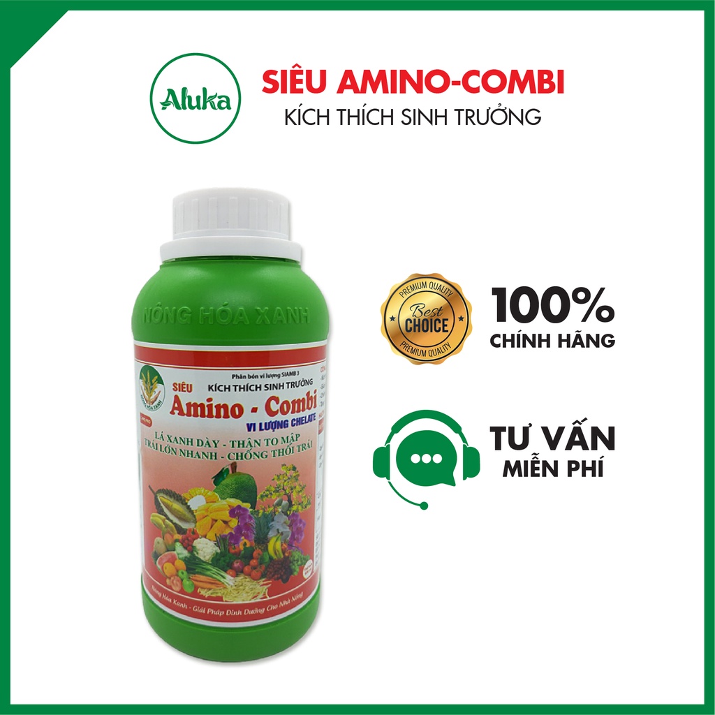 Amino combi SIÊU KÍCH THÍCH TĂNG TRƯỞNG lá xanh dày, chống thối trái ...