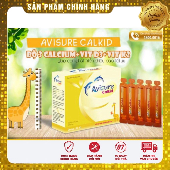 [Chính hãng] Avisure Calkid - Canxi nano cho trẻ (Hộp 30 ống)- CANXI ...