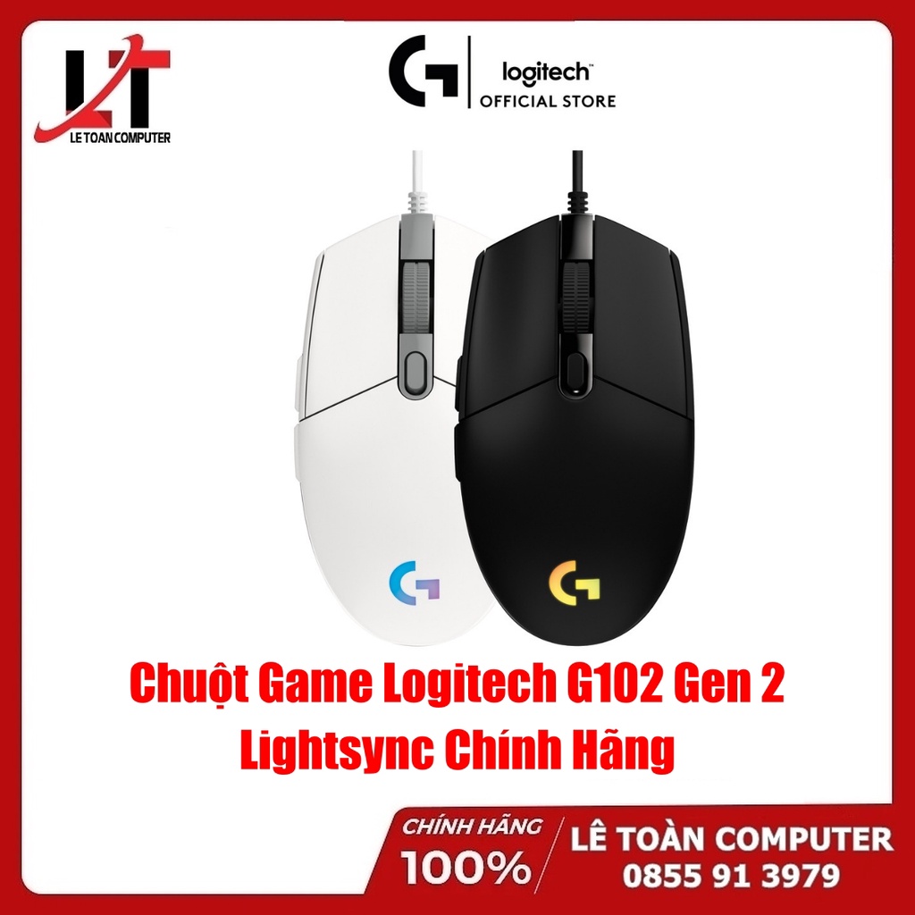 Chuột game Logitech G102 gen 2 Lightsync LED RGB - Chính hãng BH 24 tháng | Shopee Việt Nam