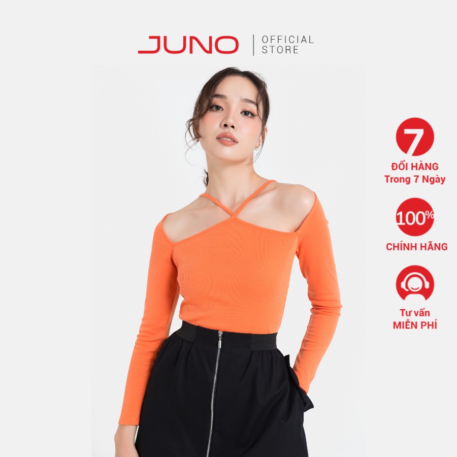 Áo Thun Nữ Thời Trang Dáng Ôm JUNO Cut Out Vai JNATH003 | Shopee Việt Nam