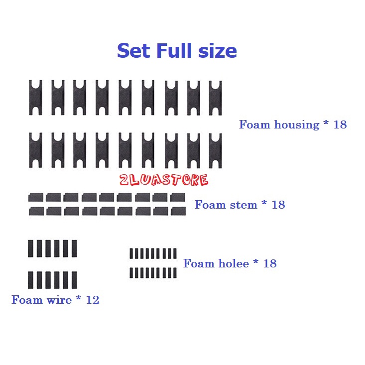 Bộ Stab Foam Poron cho Stab Stabilizer bàn phím cơ Foam holee Foam Stab ...