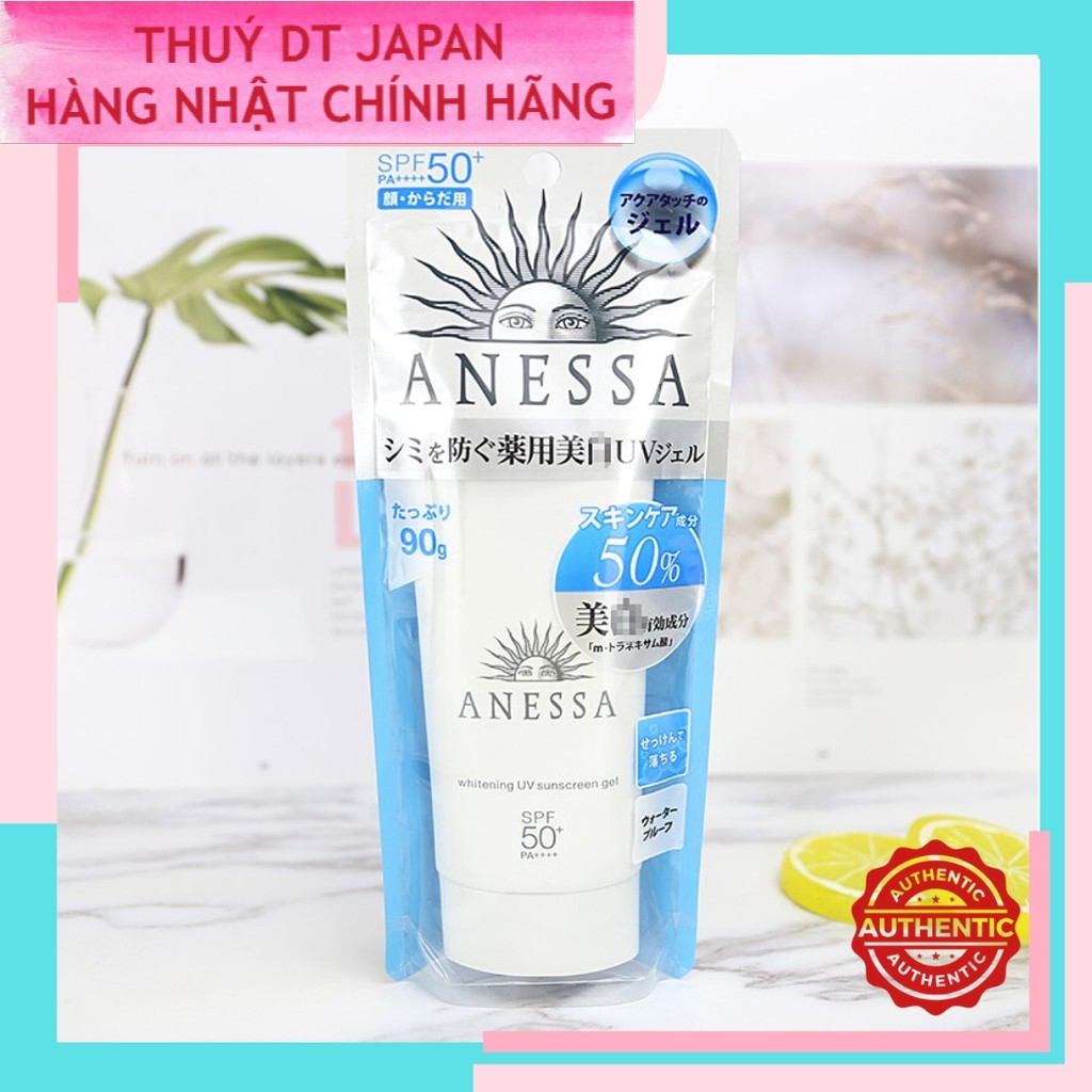 Kem Chống Nắng Anessa Whitening UV Sunscreen Gel SPF 50 + / PA ++++ (90g) | Shopee Việt Nam