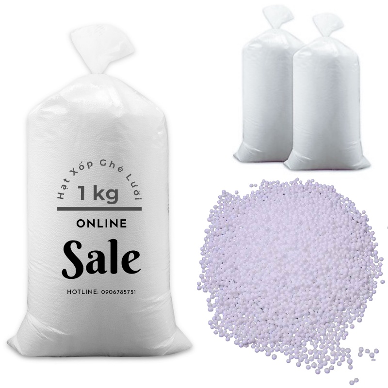 Hạt xốp ghế lười 3ii Home 1Kg EPS 2mm 3mm khử mùi an toàn cho sức khỏe ...