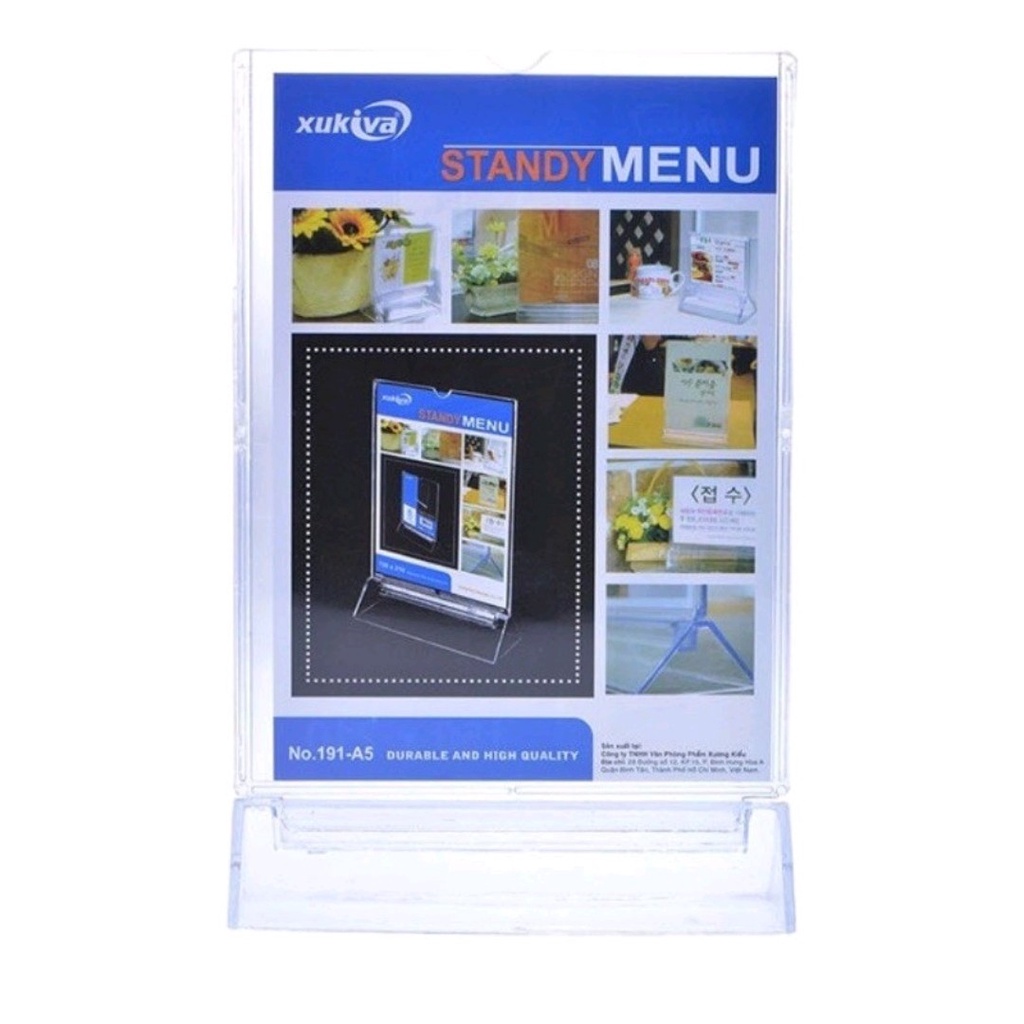 Standy Menu Mica Xukiva Standee A5 | Shopee Việt Nam