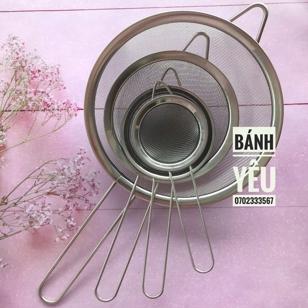 Ray lọc siêu mịn Inox dụng cụ làm bánh - Nhiều kích thước tùy chọn ...