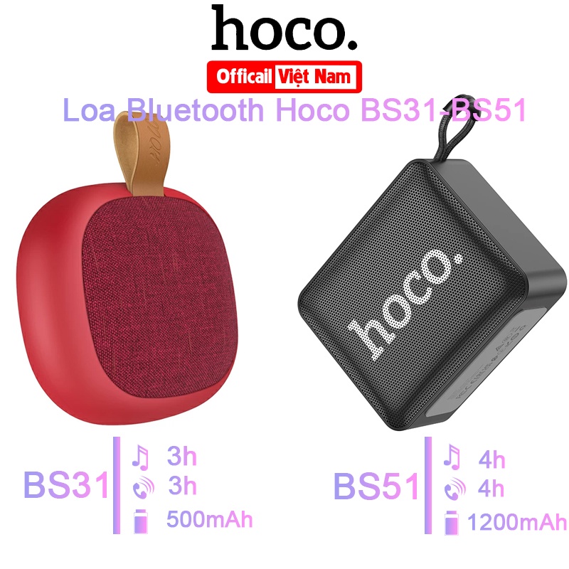 Loa Bluetooth Hoco Dòng BS31-BS51 Nhỏ Gọn, Pin Trâu, Loa To Rõ, Bảo Hành 12 Tháng Hoco Chính ...