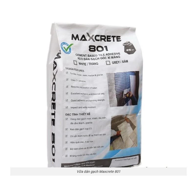 Maxcrete 801 (Maxbond 801) 25Kg Keo Dán Gạch - Vữa Ốp Lát Cao Cấp Dùng ...