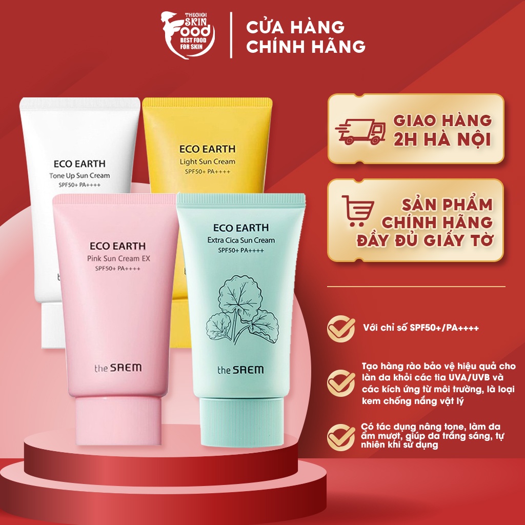 Kem Chống Nắng Nâng Tông, Cân Bằng Ẩm, Chiết Xuất Rau Má Làm Dịu Da The ...