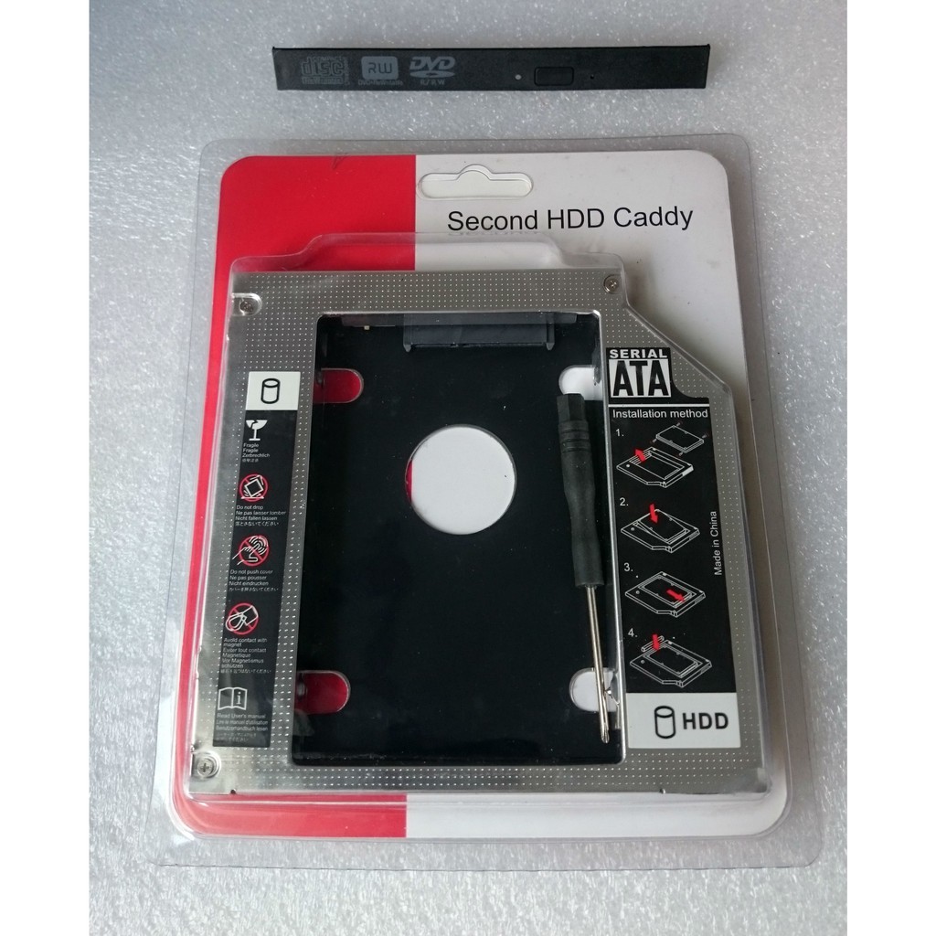 Caddy Bay HDD SSD SATA3 12.7mm - Khay ổ cứng thay thế ổ DVD - Có kèm ...