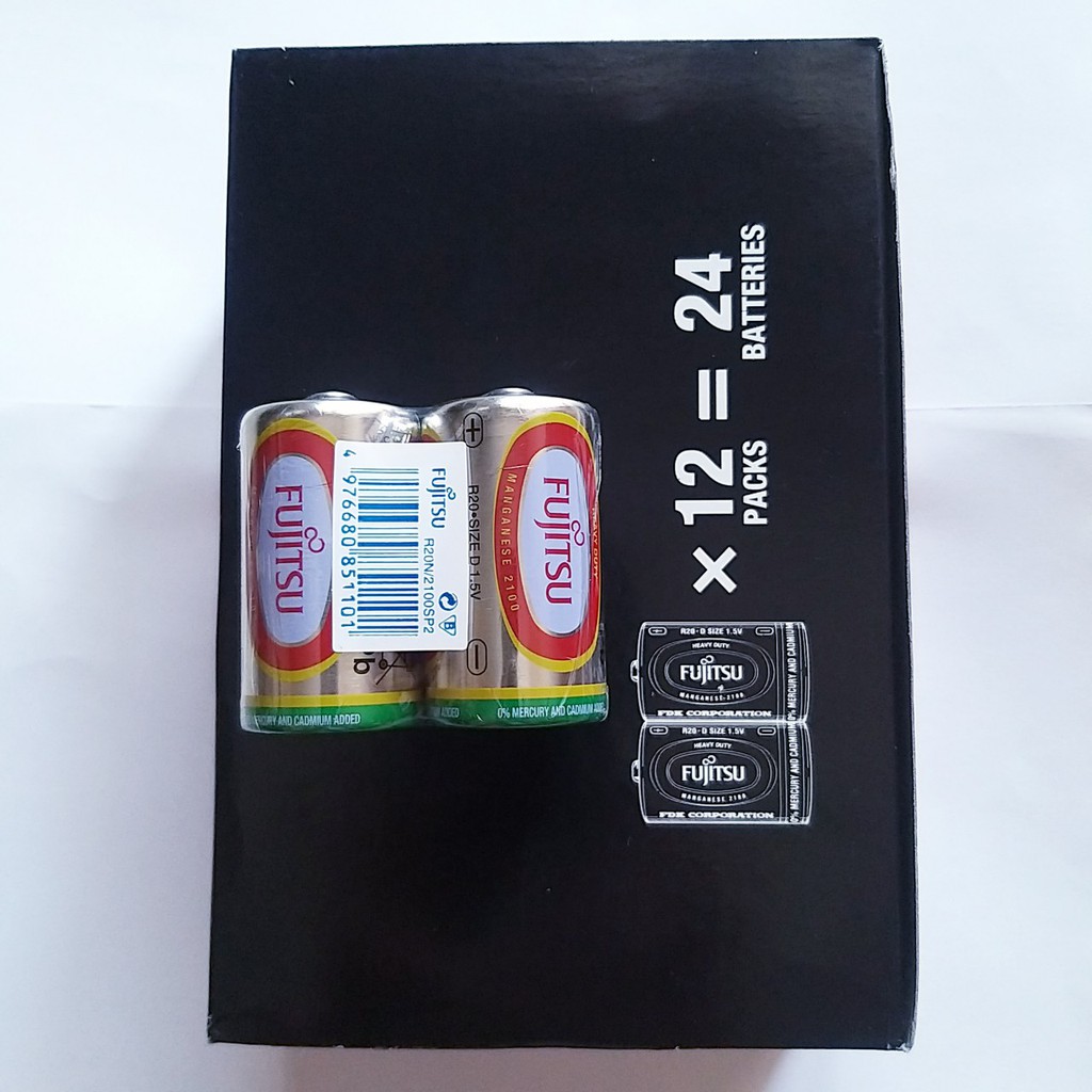 Pin đại, pin R20 Fujitsu hộp 24 viên chất lượng tốt dùng bếp ga ...