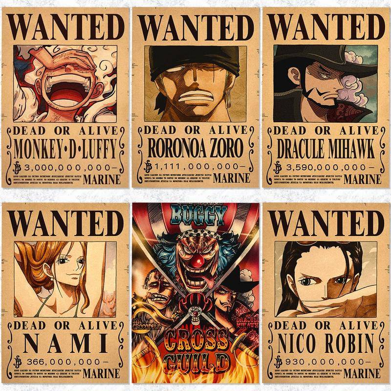 poster One Piece, kích thước 28,5x42cm phiên bản mới, Poster truy nã ...