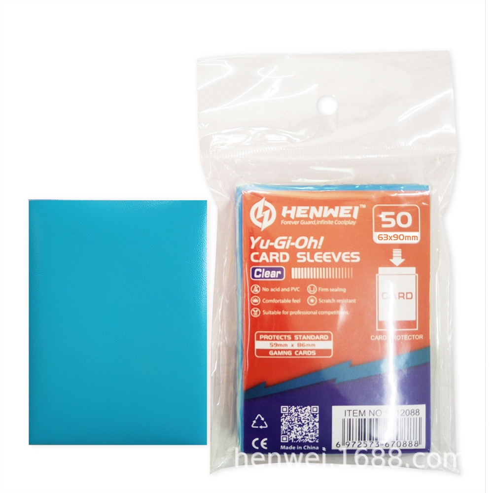 [Sleeve] Gói 50 chiếc bọc bài màu chính hãng Henwei nhám lưng cho thẻ ...