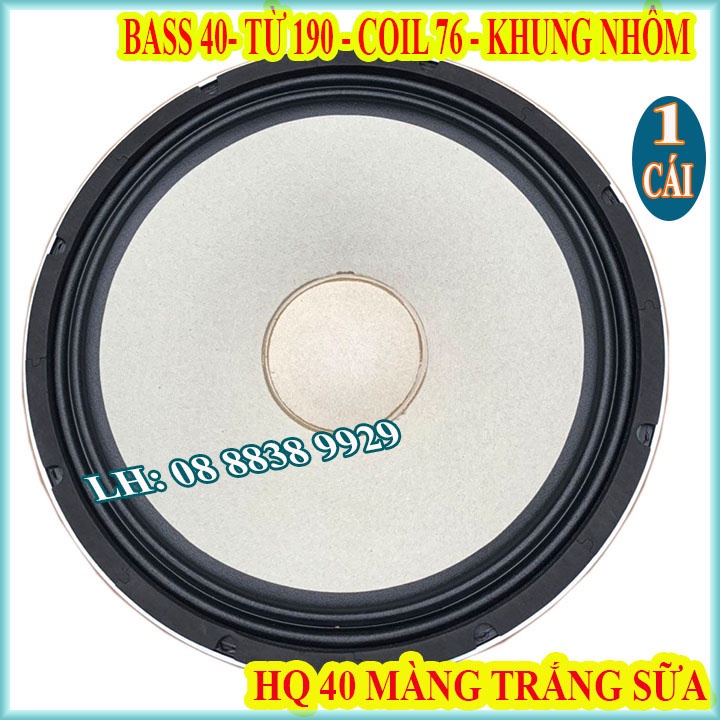 CỦ LOA BASS 40 HQ COIL 76 TỪ 190 MÀNG TRẮNG CAO CẤP HÀNG VIỆT - CỦ LOA KÉO - GIÁ 1 LOA | Shopee ...