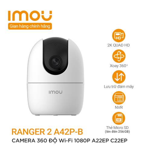 Camera WiFi 360 Độ IMOU RANGER 2 A42 4MP 2K QHD AI Phát Hiện Người ...