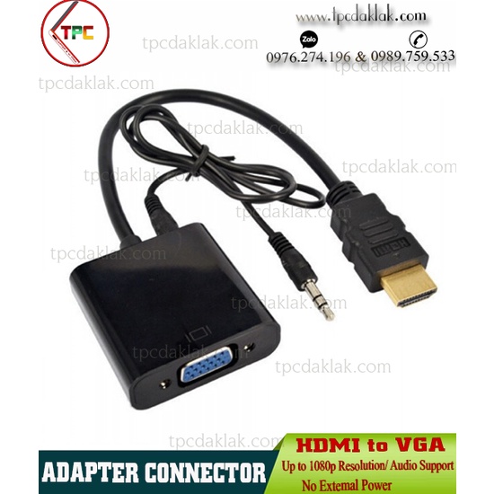 Cáp chuyển đổi HDMI - VGA PORT ( Support Audio) | Adapter Converter ...