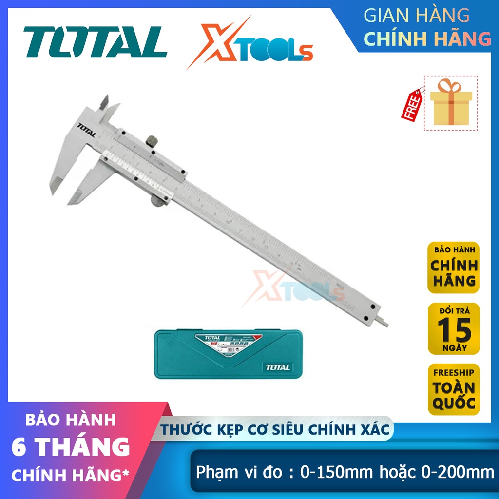 Thước kẹp cơ TOTAL, thước kẹp phạm vi đo 0-150mm hoặc 0-200mm [CHÍNH HÃNG][XTOOLS] | Shopee Việt Nam