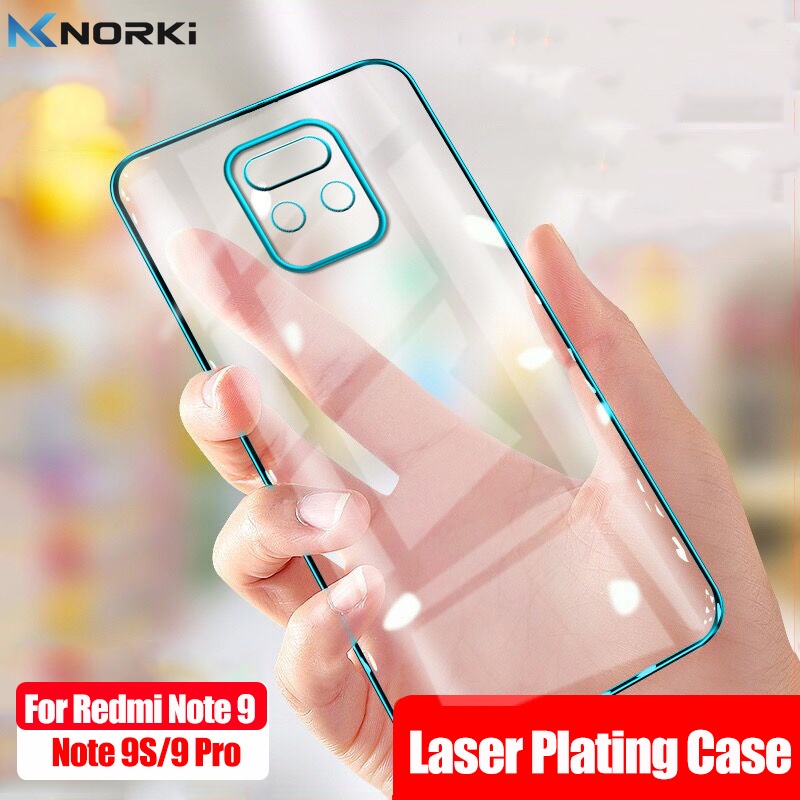 Ốp Điện Thoại TPU Mềm Siêu Mỏng Trong Suốt Mạ Viền Cho Xiaomi Redmi Note 9 9S 9Pro Max 8 8Pro ...