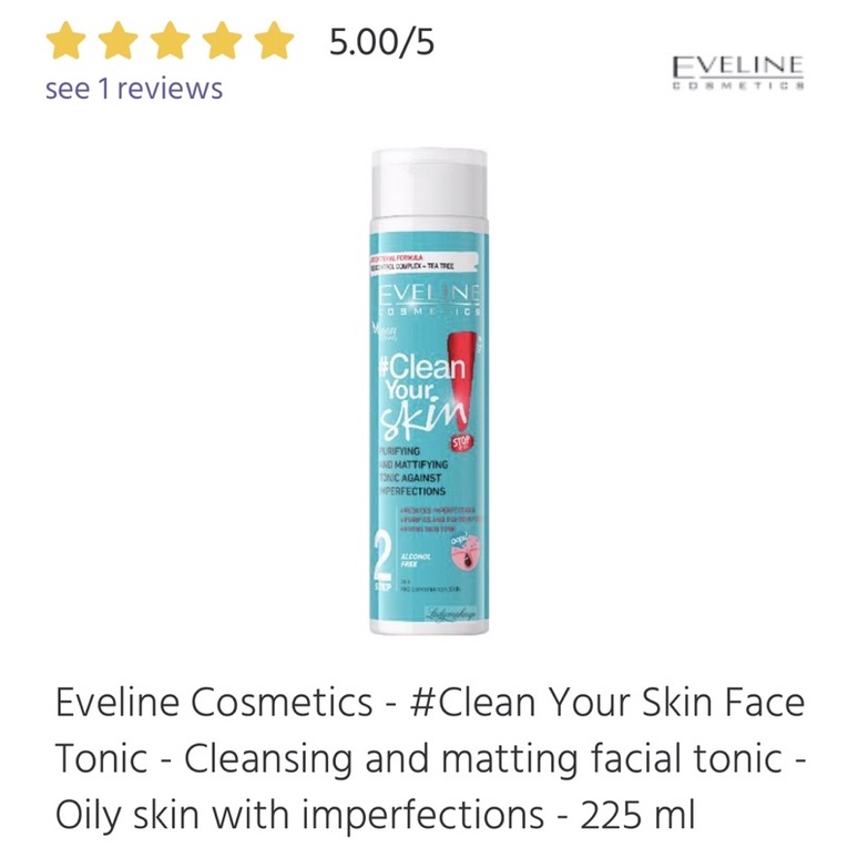 [chính hãng, bill uk] toner eveline da dầu mụn, nhiều vấn đề | Shopee ...