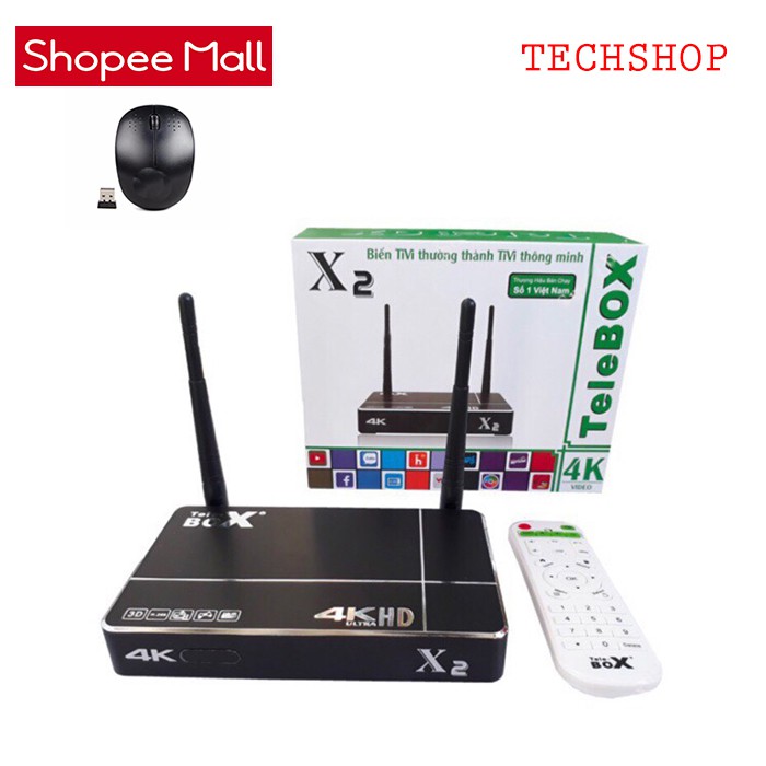 Smart Android TV Box TeleBOX X2 + Chuột không dây | Shopee Việt Nam