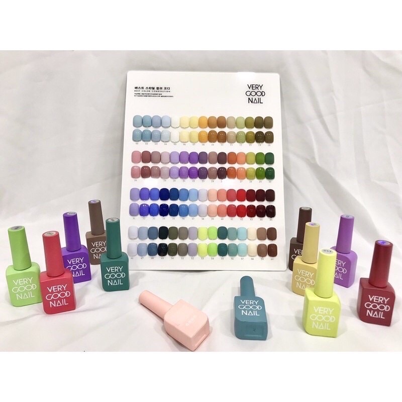 Set sơn gel Very Good Nail 60 màu - BÁN LẺ TỪNG CHAI THEO MÀU(Màu 001 ...