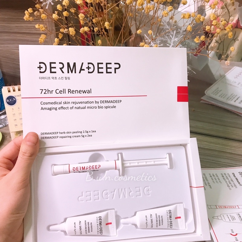 Bộ Peel Dermadeep cell trẻ hoá (1 ống tảo+ 2 tuýp Tế bào gốc) | Shopee ...