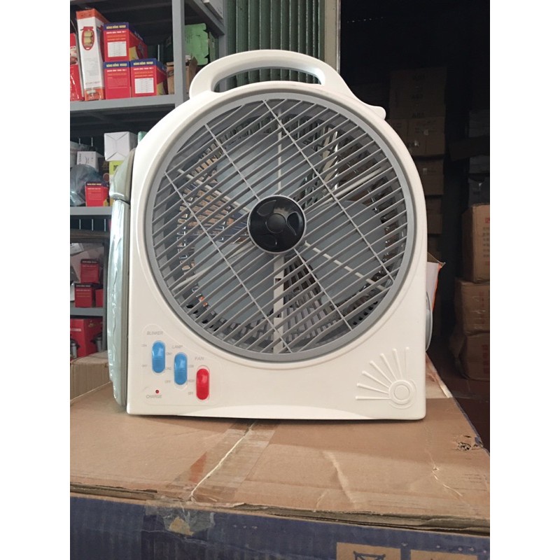 quạt tích điện hộp tản gió có đèn led mã 3221 | Shopee Việt Nam