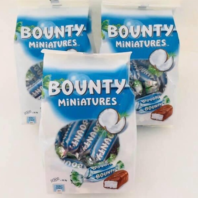 CHOCOLATE NHÂN DỪA TƯƠI BOUNTY MINIATURES 150G | Shopee Việt Nam