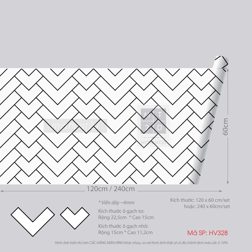 Decal gạch bông hoa văn hiện đại trang trí dán nhà tắm, dán bếp dán ...