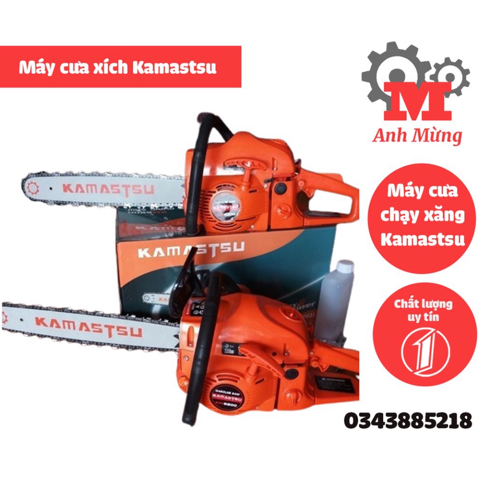 Máy cưa xích chạy xăng Kamastsu 68CC Nhật Bản công suất cao, hệ thống chống giật | Shopee Việt Nam