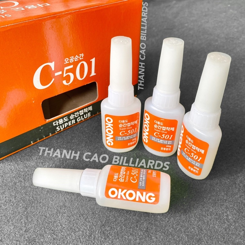 Keo 501 Chuyên Dụng Dán Đầu Cơ Bida | Keo C-501 OKONG | Keo Dán Đa Năng ...