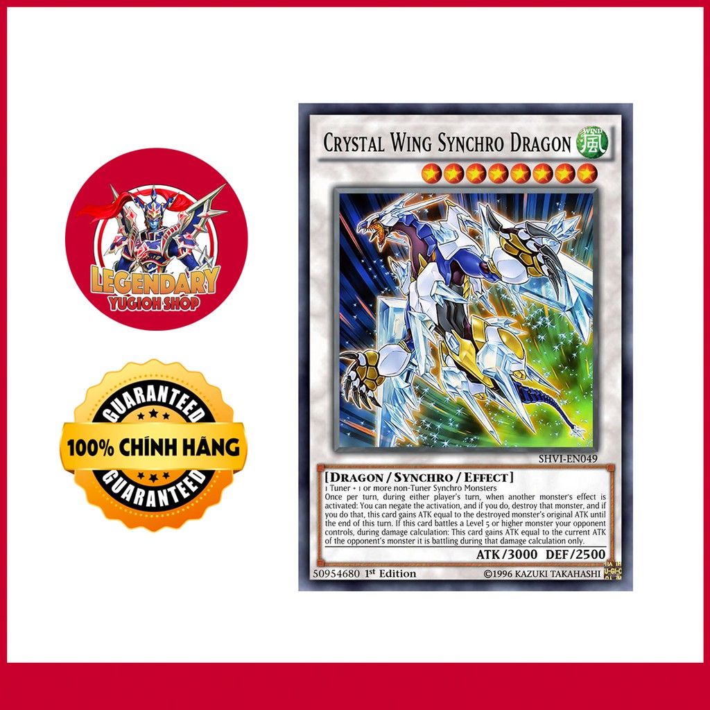 [Thẻ Bài Yugioh Chính Hãng] Crystal Wing Synchro Dragon | Shopee Việt Nam