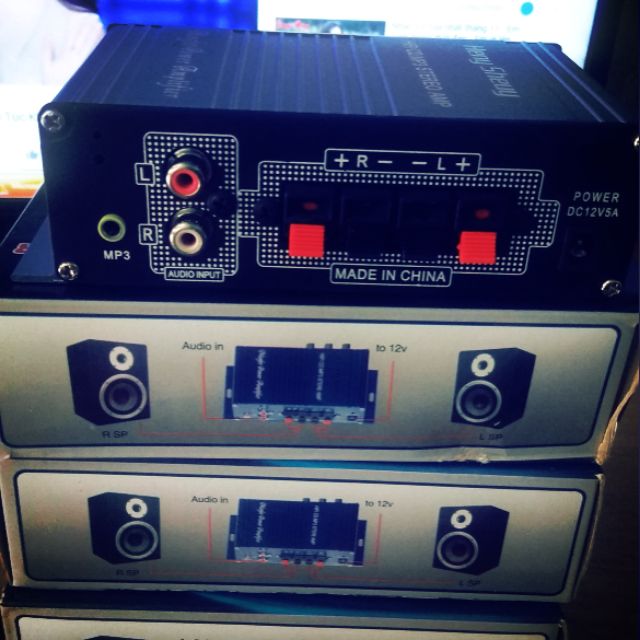 Amply mini 12v, bán hàng rong, loa di động, gọi chim.... | Shopee Việt Nam