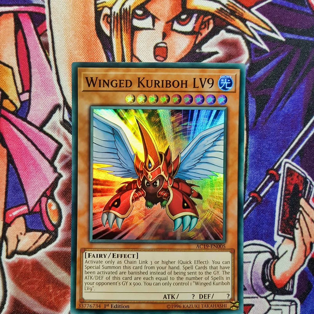Thẻ bài Yugioh chính hãng | Winged Kuriboh Lv9 | AC19 Super Rare. | Shopee Việt Nam