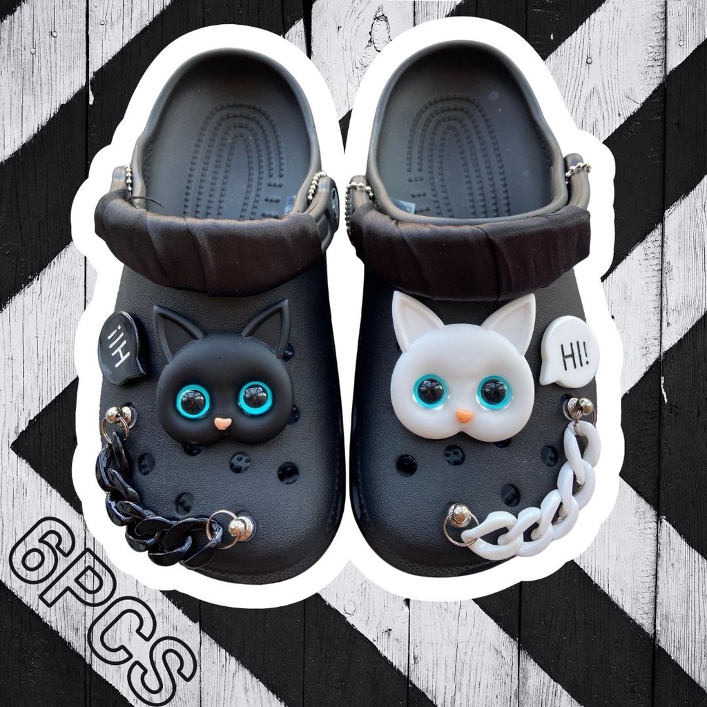 crocs Sticker shoes sticker for cross sandalsBộ 6 Phụ Kiện Nút Dây Xích ...