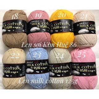 Len milk cotton loại 1 cuộn 125g ( bảng màu đầy đủ ) | Shopee Việt Nam