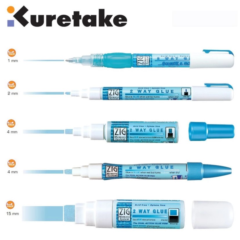 Bút keo Kuretake Zig Memory System 2 Ways Glue | Shopee Việt Nam