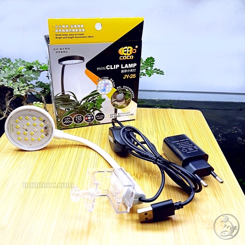 Đèn LED Mini Clip Lamp JY-25 || Led Kẹp Dùng Cho Bể Cá Mini 25cm, Chậu Cá Tròn Để Bàn | Shopee ...
